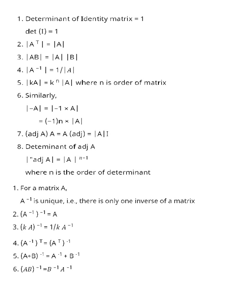 Determinant Formula | PDF