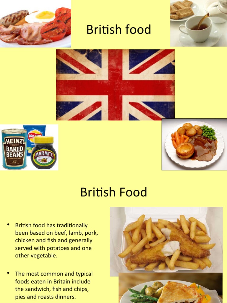 British Food Guide & Menu Ideas | PDF