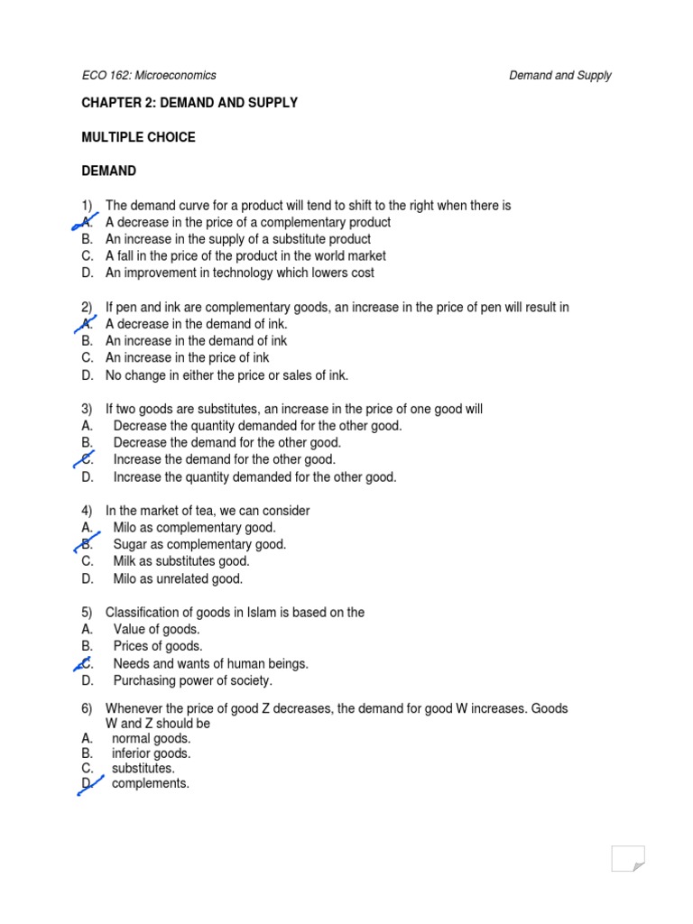 Exercise Chap 2 | PDF | Demand | Demand Curve