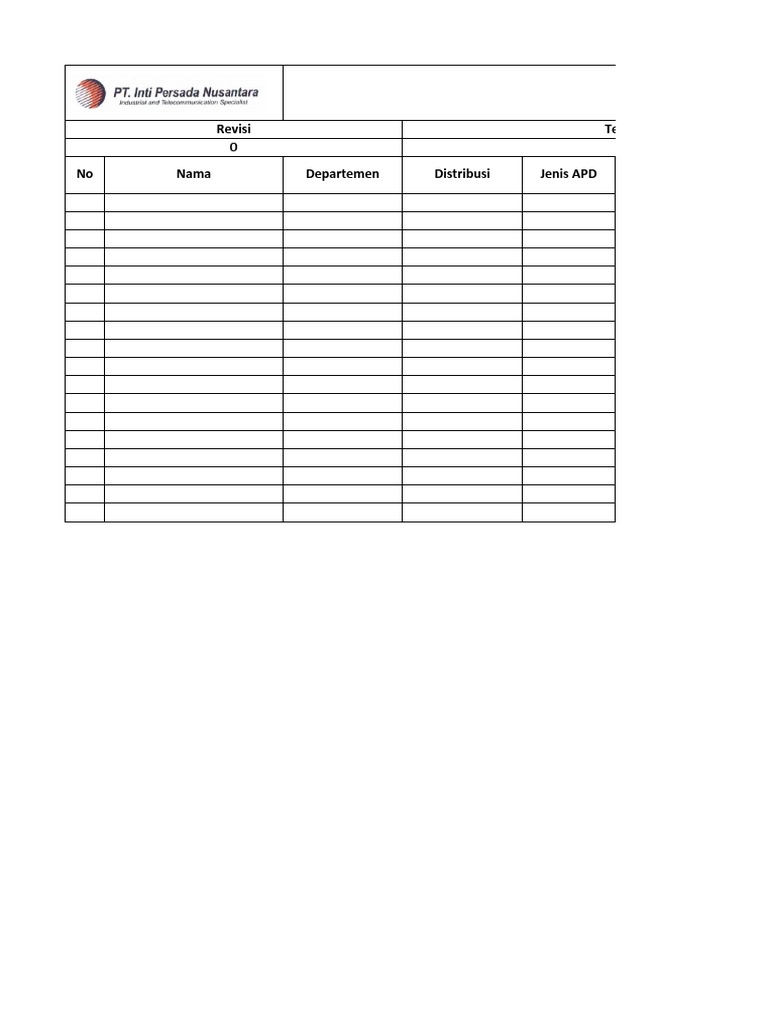 Daftar Distribusi APD | PDF
