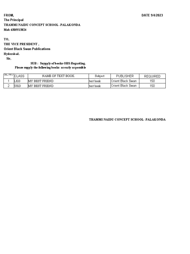 LKG Ukg Books Indent | PDF