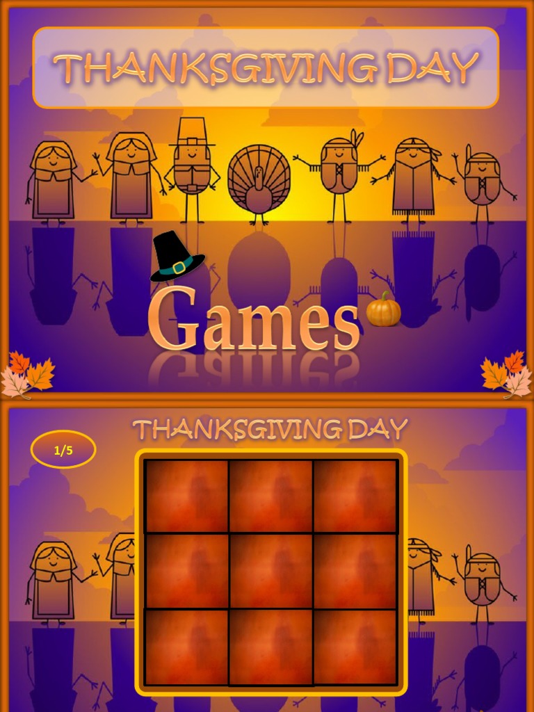 Thanksgiving Day Games Fun Activities Games Games - 74517 | PDF ...