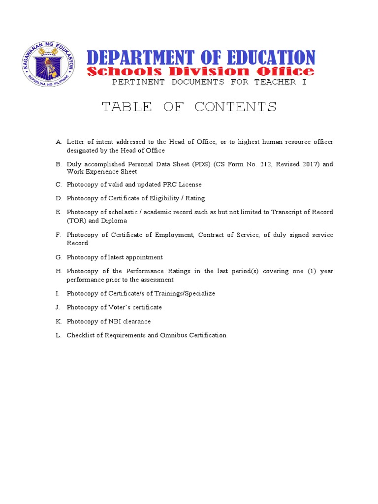 Teacher 1 - Table of Contents | PDF | Career & Growth | Business