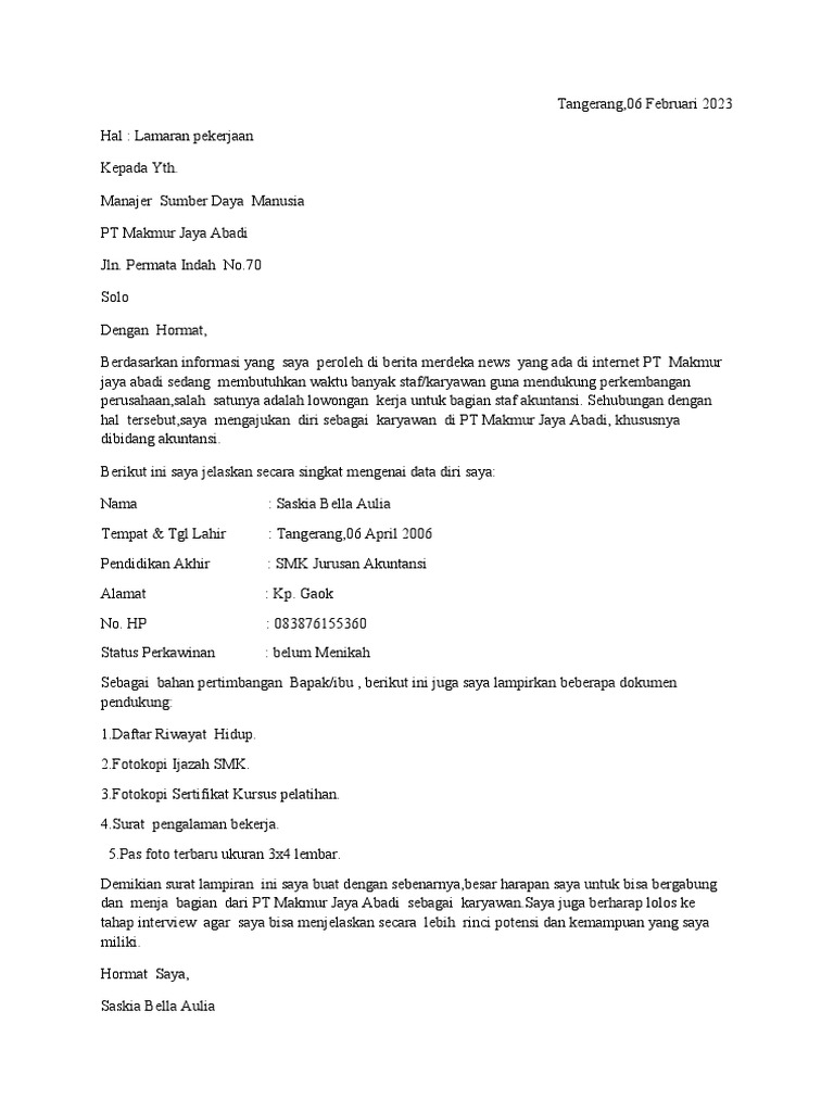 Bella Cantik CV | PDF