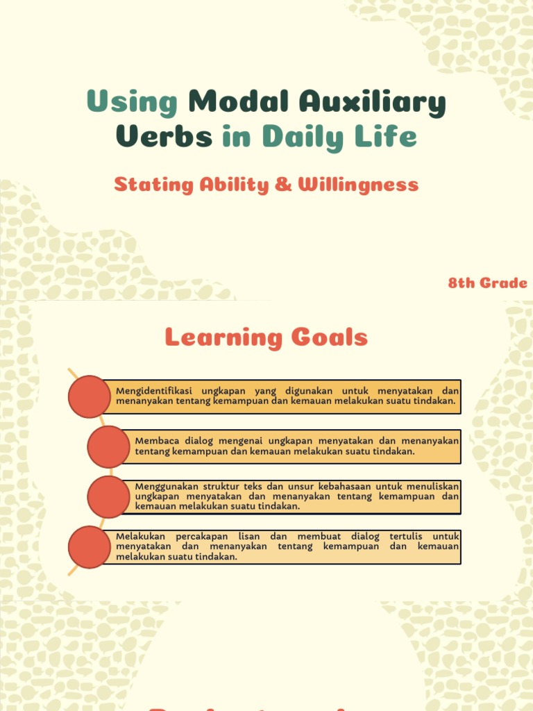 KLS8 - Sem1 - PPT3 - Ability and Willingness | PDF | Verb | Semantic Units