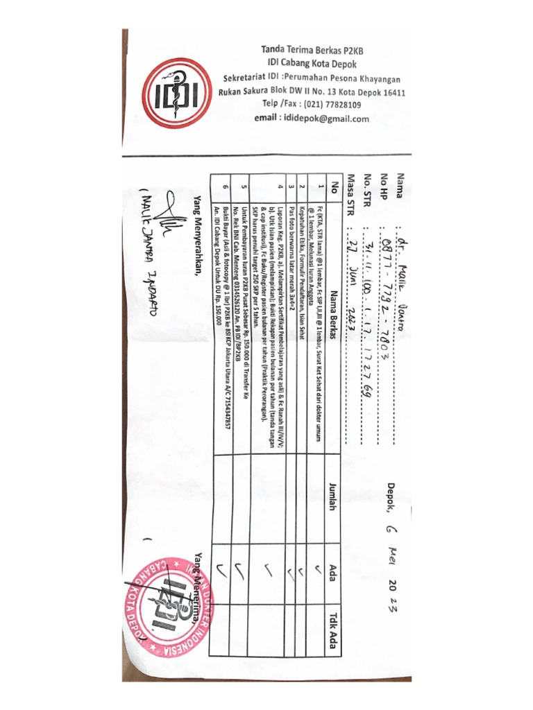 Bukti Perpanjangan STR Dan Sip | PDF