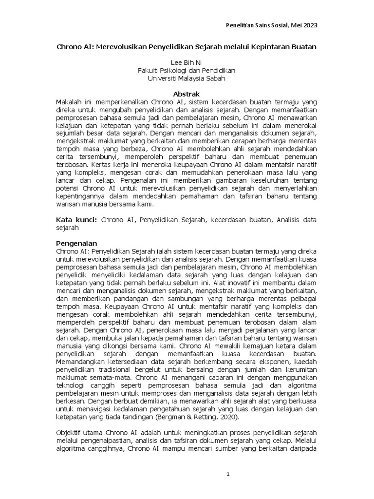 Chrono AI Merevolusikan Penyelidikan Sejarah Melalui Kepintaran Buatan ...