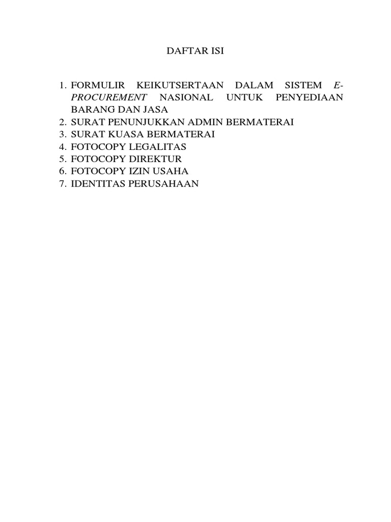 Daftar Isi PDF | PDF