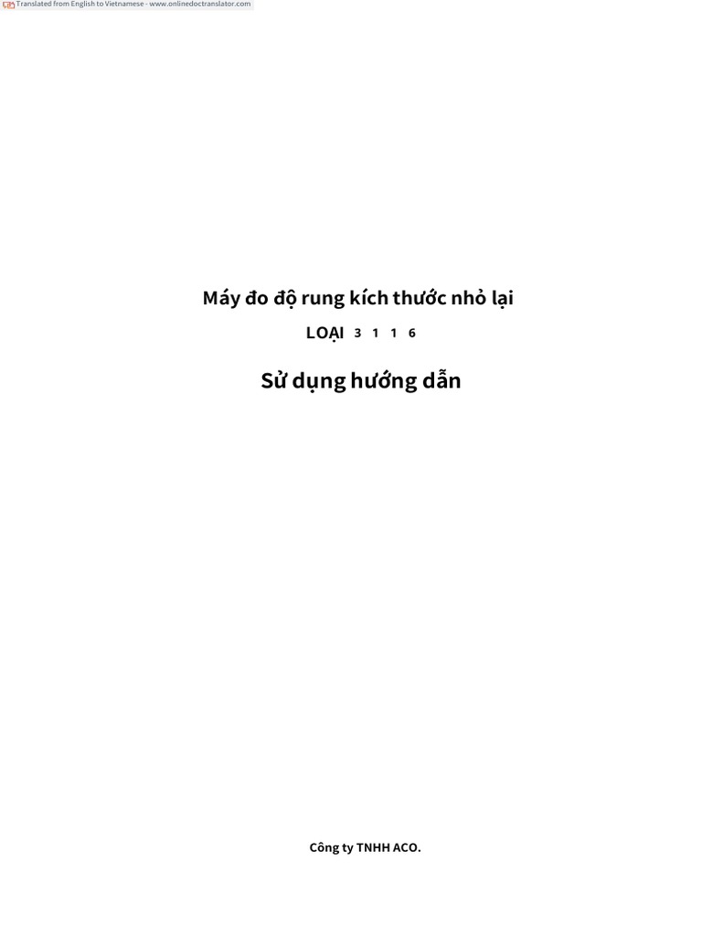 ACO 3116.en - VI | PDF