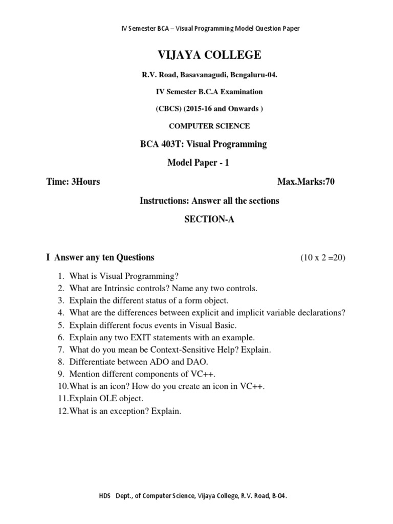 Bca 5th Sem | PDF | Computer Program | Programming