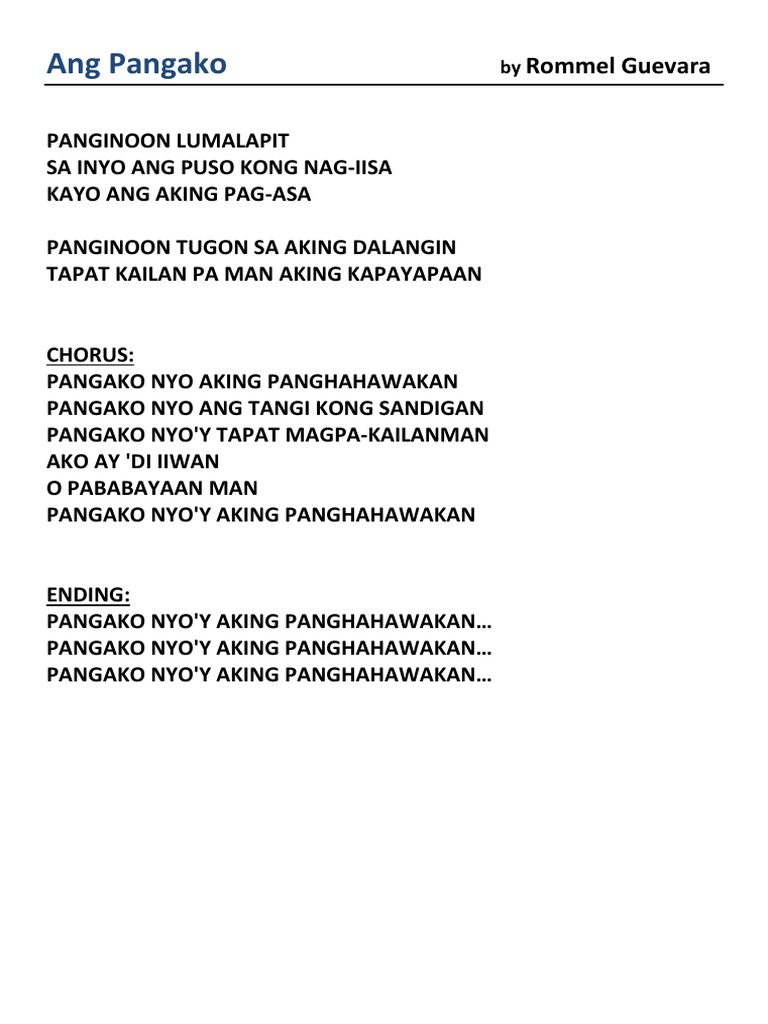 Ang Pangako | PDF