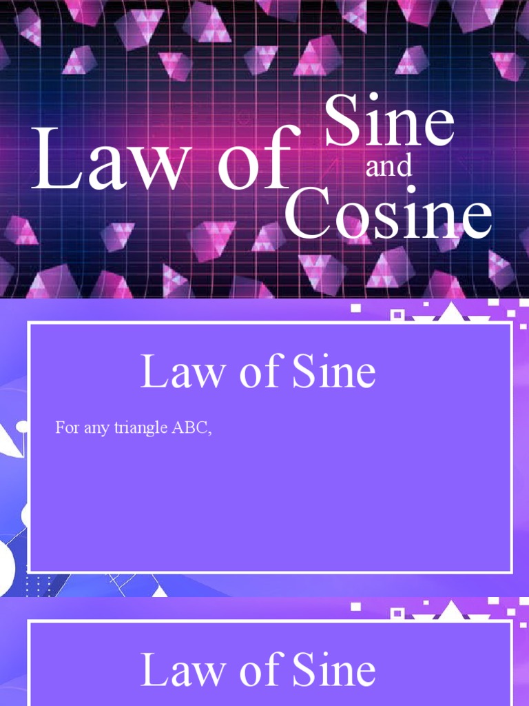 Law of Sines and Cosines Explained | PDF