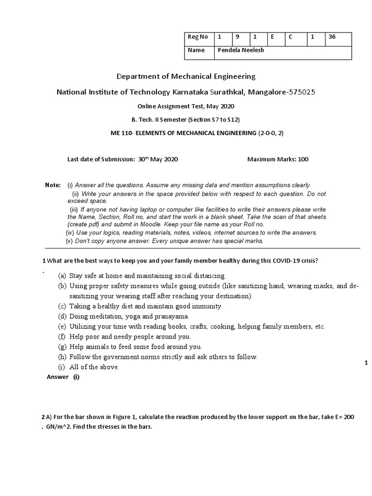 EME Assignment | PDF | Mechanical Engineering | Applied And Interdisciplinary Physics