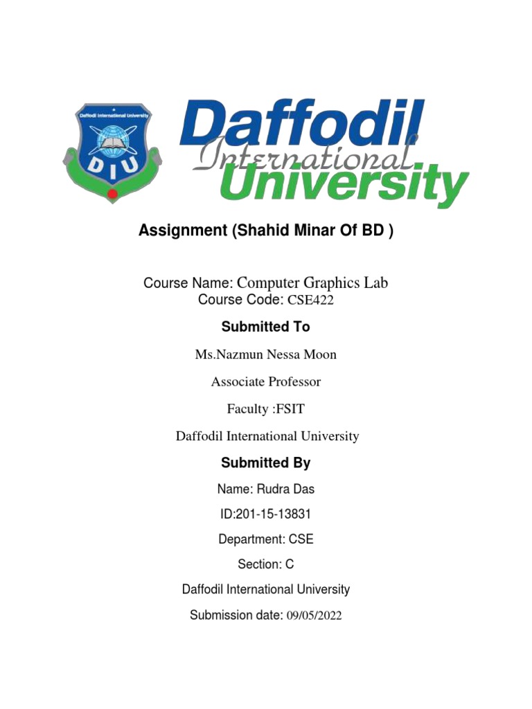 Assignment Shahid Minar | PDF | Control Flow | Computer Programming