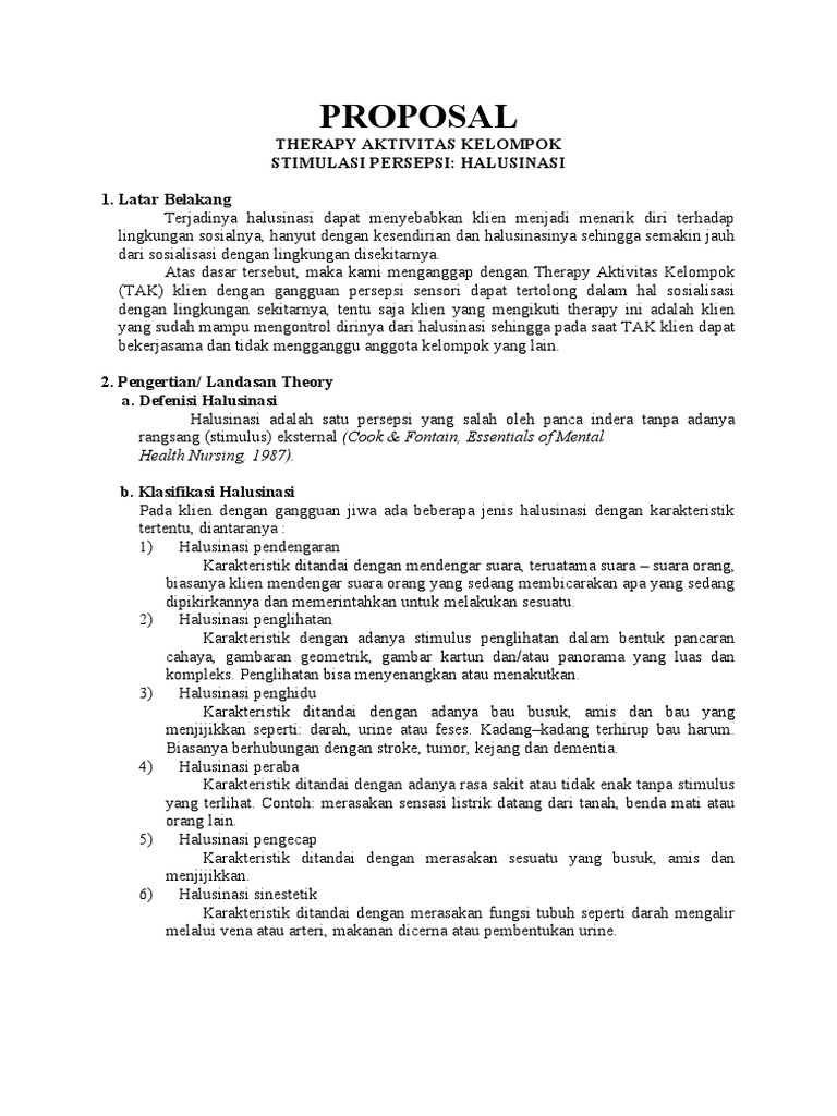 Terapi Kelompok untuk Halusinasi | PDF