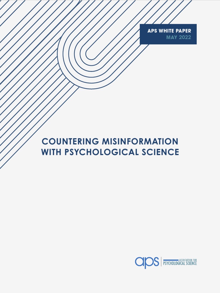 APS-WhitePaper-Countering-Misinformation | PDF | Communication | Cognition
