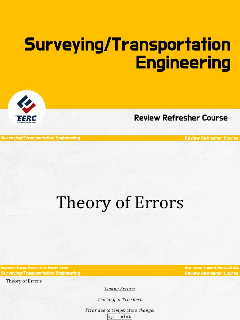 PDF Surveying - Transpo (Refresher) PDF | PDF | Surveying | Angle