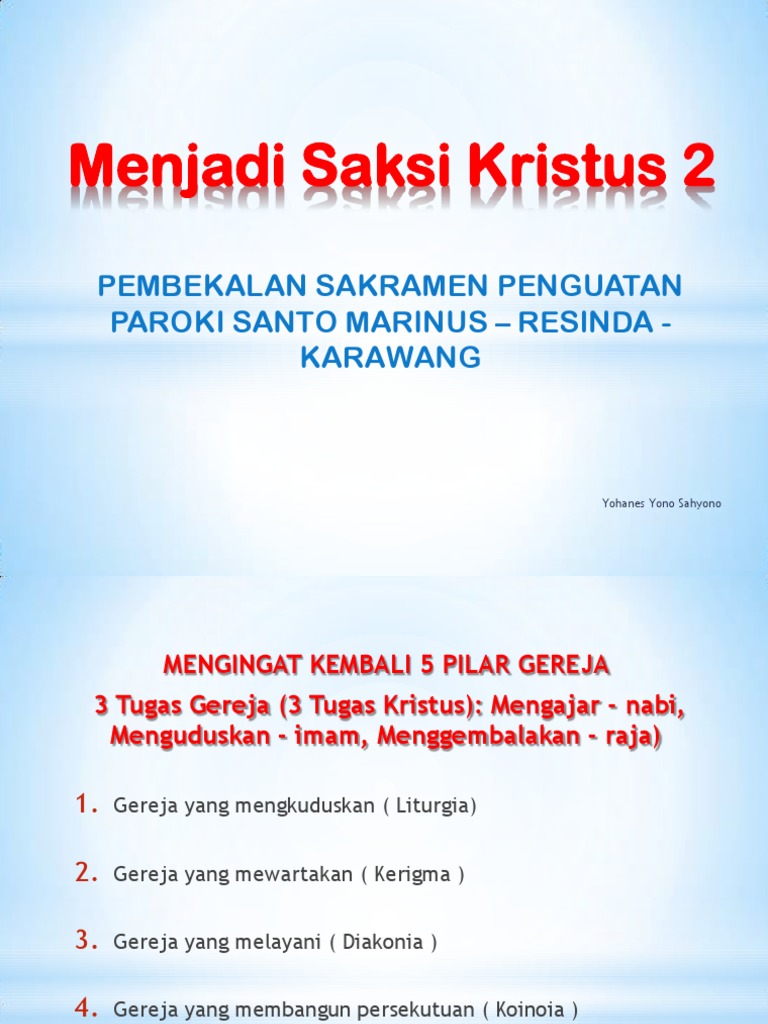 Menjadi Saksi Kristus 2 Rev PDF | PDF