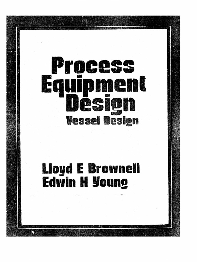 Process Equipment Design - VesDesign - Brownell & Young (1991) 1 | PDF