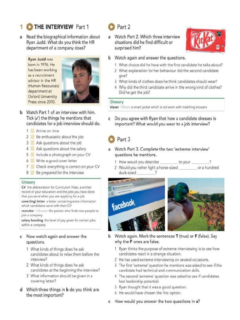 File 6 Unit B Interviews | PDF