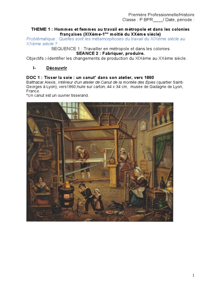 Séquence 1 Séance 2 Fabriquer Produire 5 | PDF