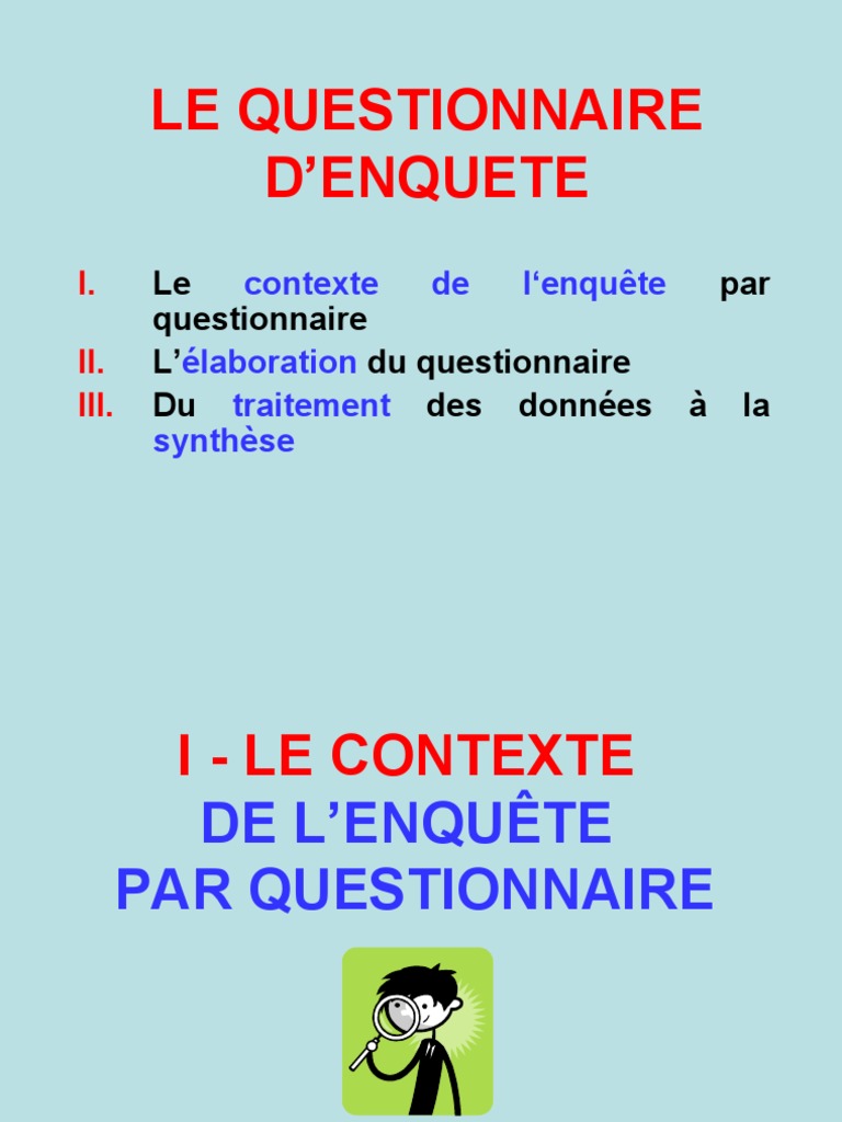 le-questionnaire-d_enquete | PDF | Questionnaire