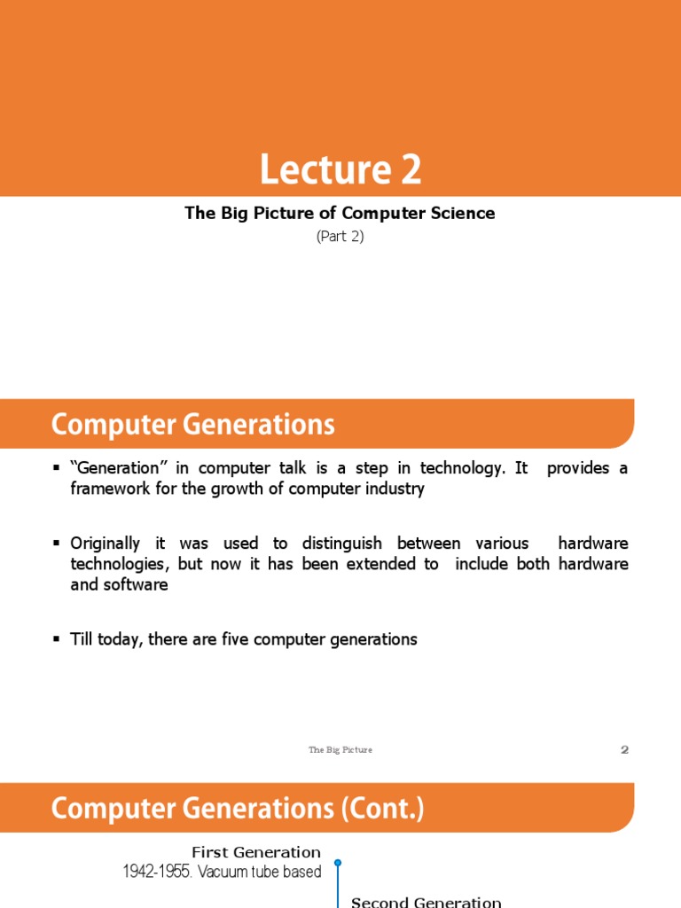 An Overview Of The Evolution Of Computer Generations And The