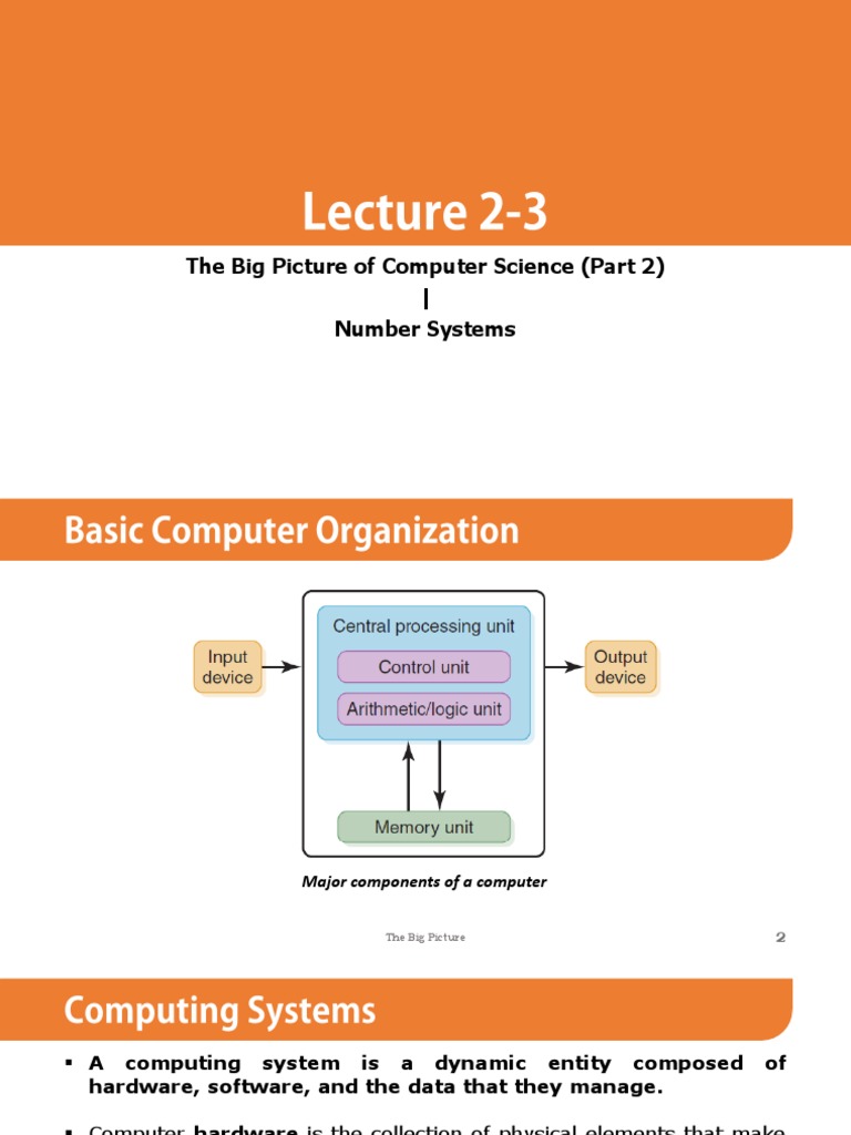 L2 3 The Big Picture Of Computer Science Part 2 Number Systems Pdf Computing