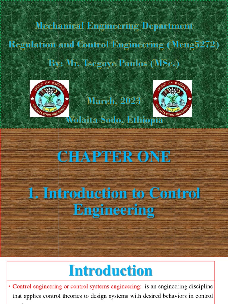 Chapter 1 | PDF | Control Theory | Control System