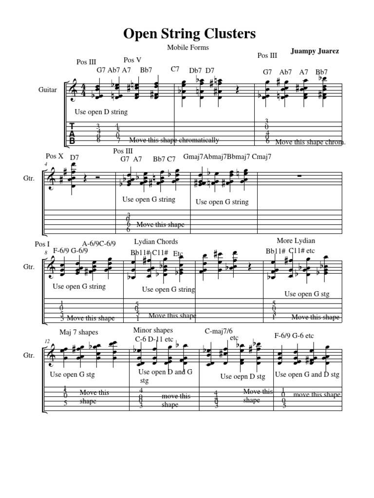 Open String Clusters - Mus | PDF | Elements Of Music | Music Theory