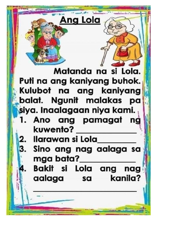 Filipino Reading Comprehension Part 1 PDF | PDF