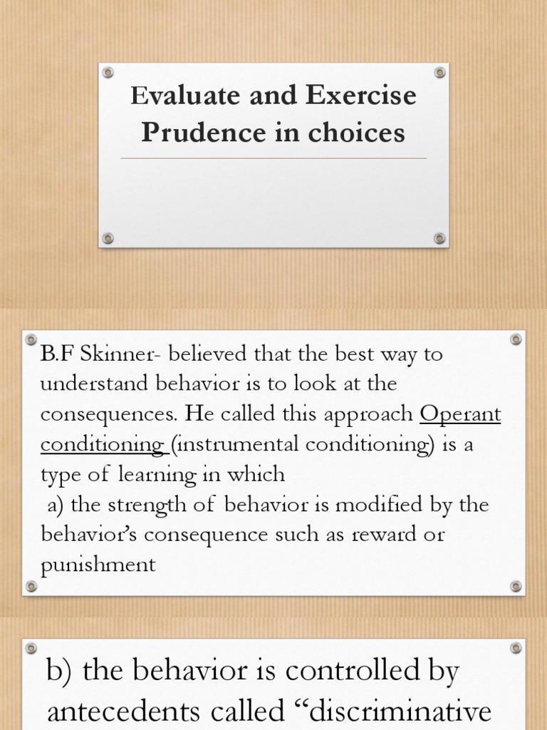 Evaluating Prudence in Choices | PDF | Self-Improvement
