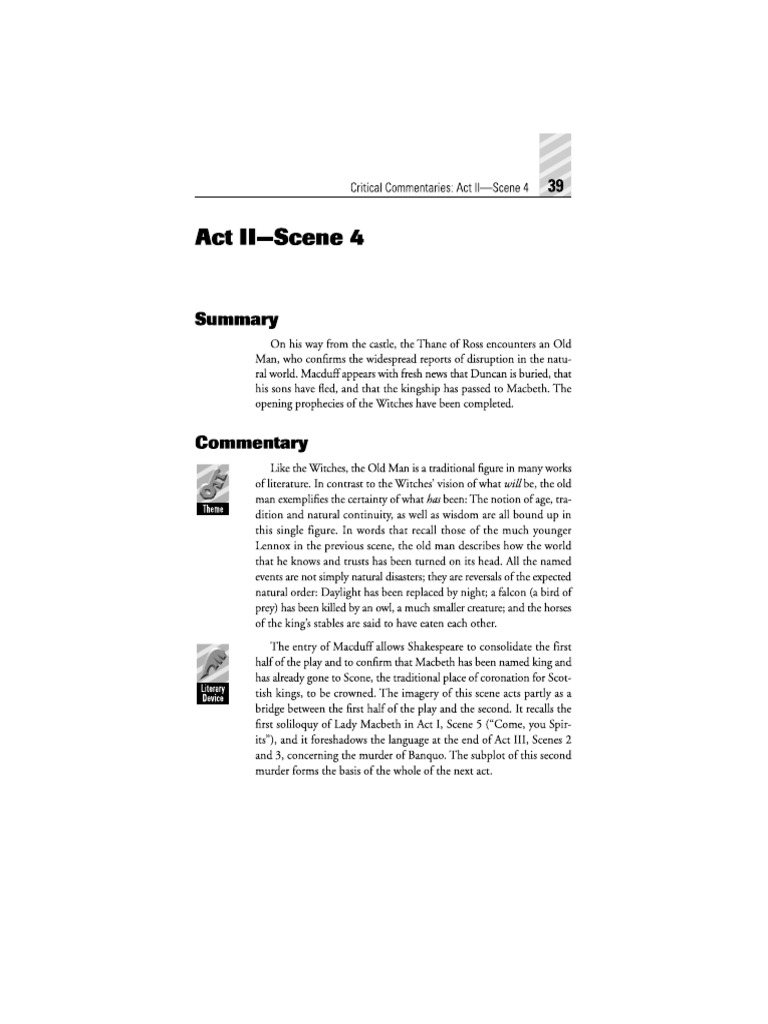 Macbeth Act 2.4 Notes PDF | PDF