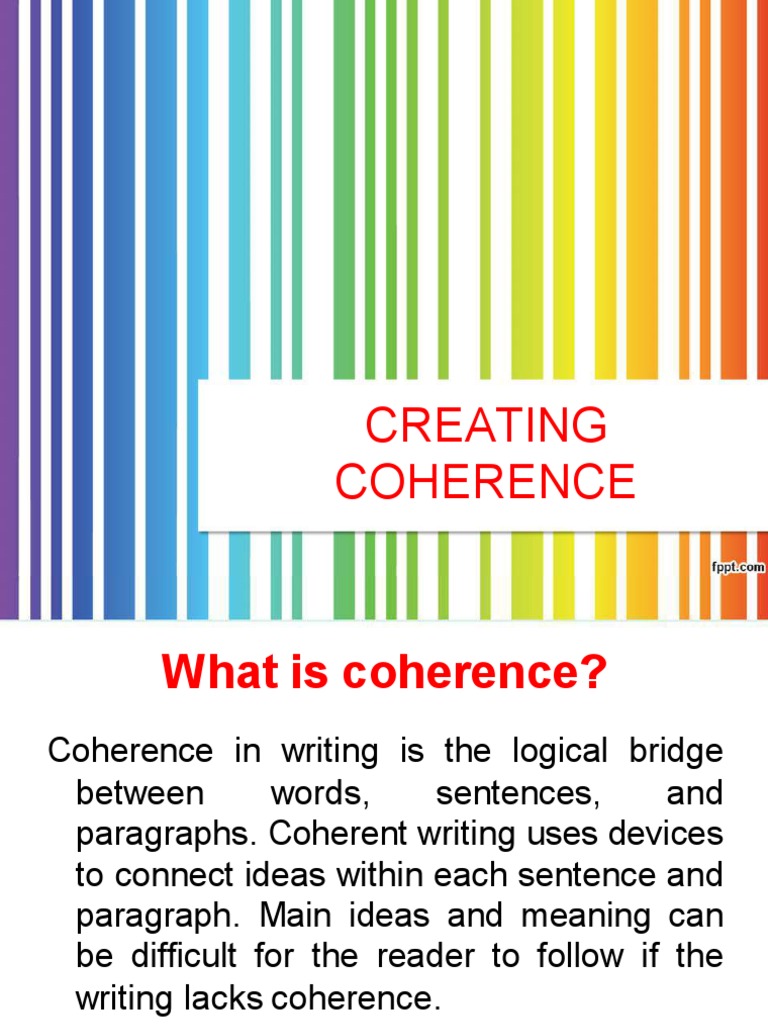 Creating Coherence | PDF | Sentence (Linguistics) | Word