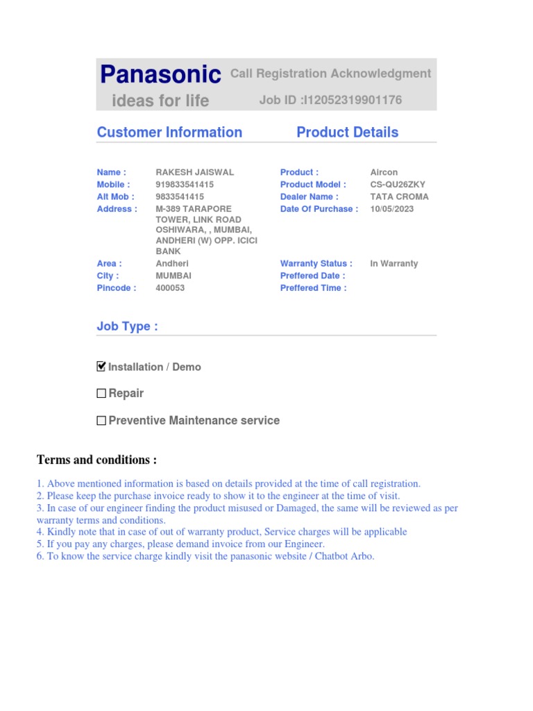 Job Card PDF | PDF