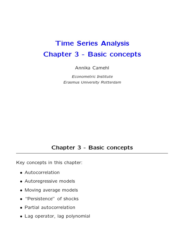 Slides Chapter 3a Pdf Autoregressive Model Autocorrelation