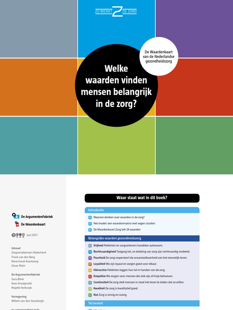 Waardenkaart Zorg | PDF