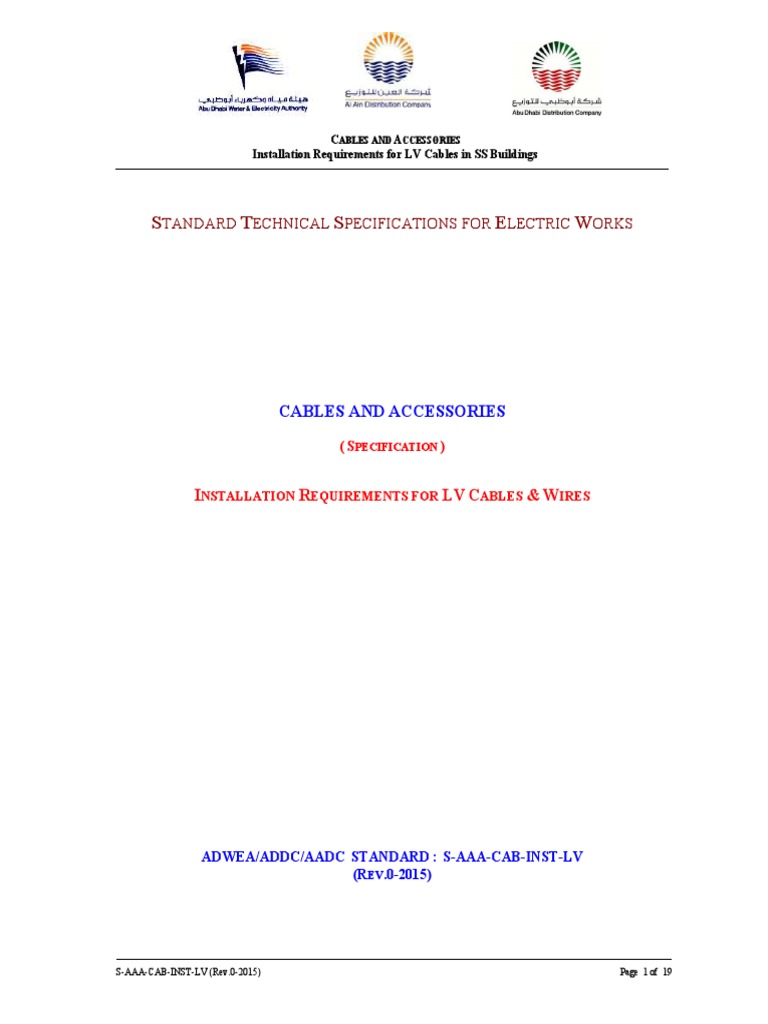 LV Cable Installation Requirements | PDF | Pipe (Fluid Conveyance ...