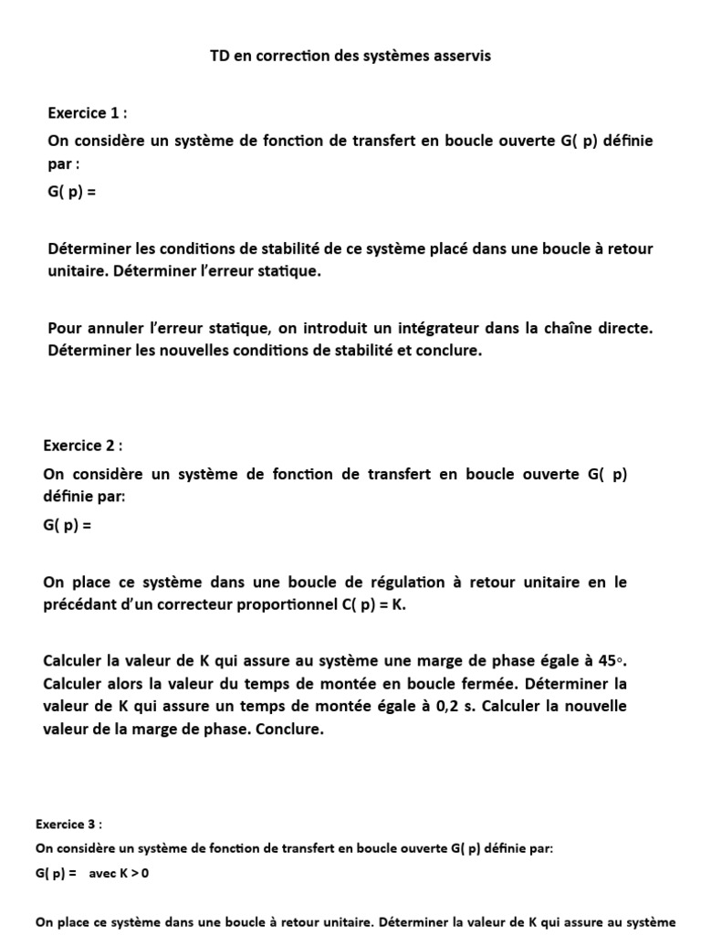 TD Correction | PDF | Four | Automatisation