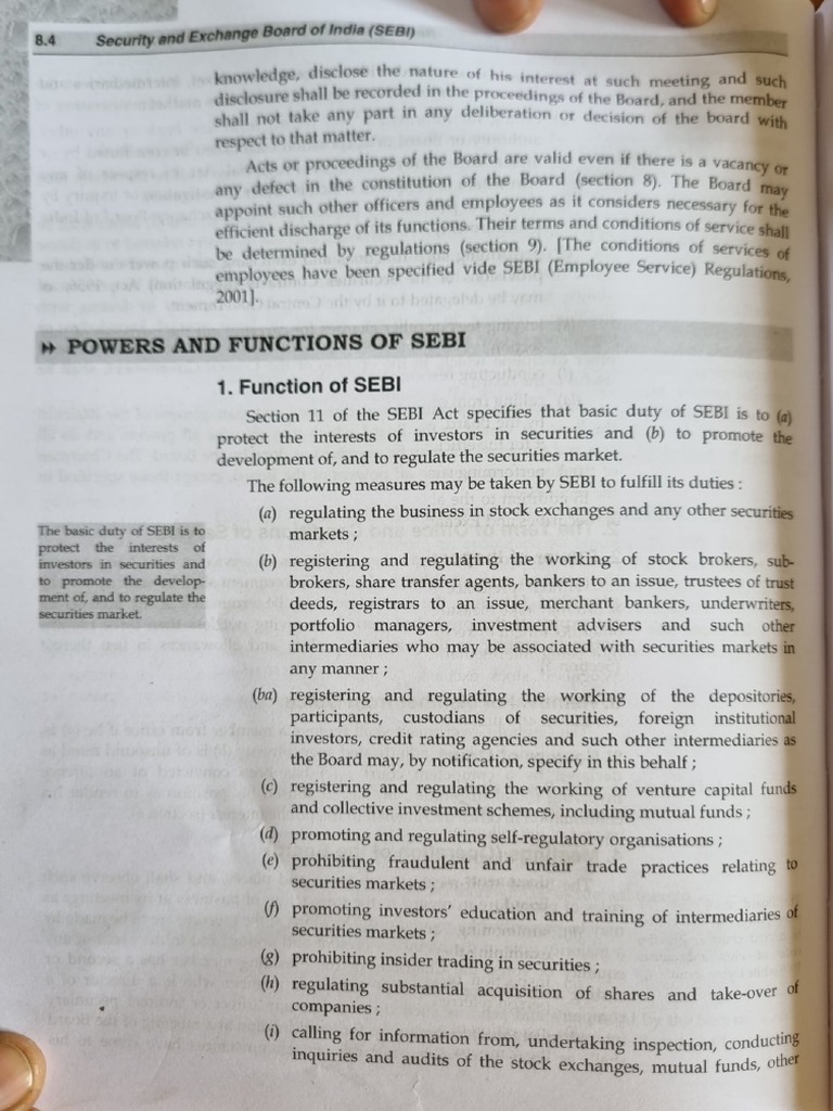 Powers & Functions of SEBI | PDF Powers & Functions of SEBI | PDF
