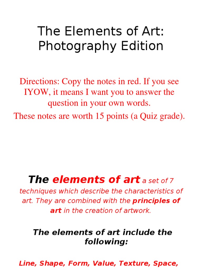 Elements of Art | PDF | Color | Senses
