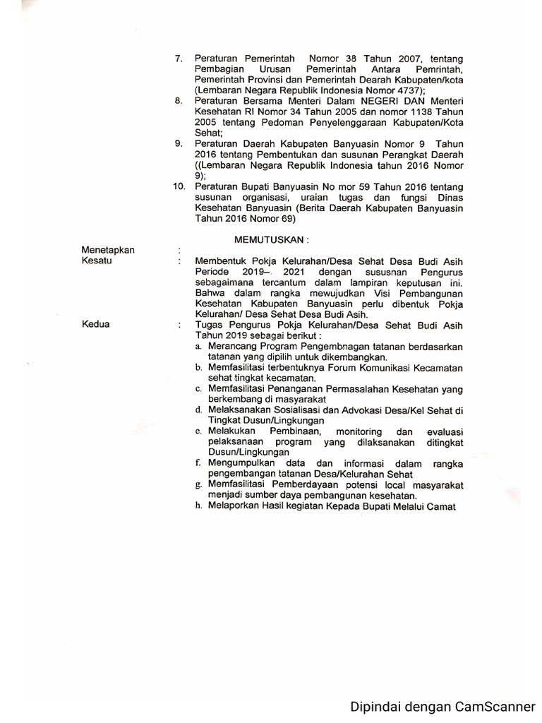 SK Pokja Budi Asih No 7 | PDF