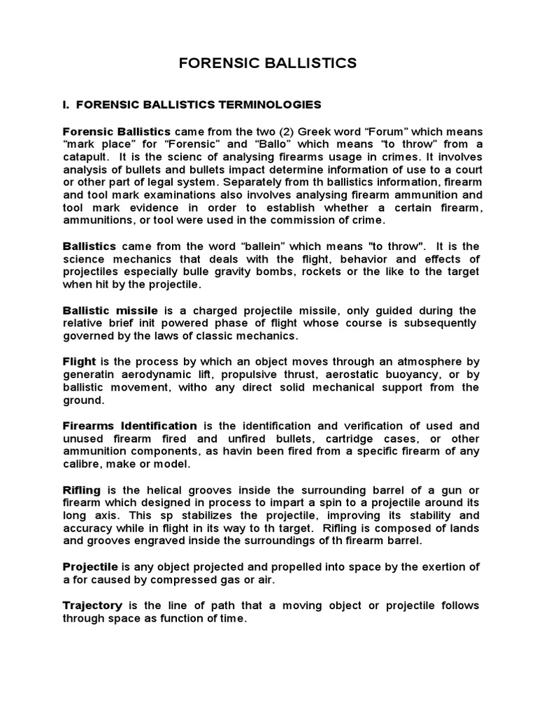 Forensic Ballistics | PDF | Cartridge (Firearms) | Gun Barrel