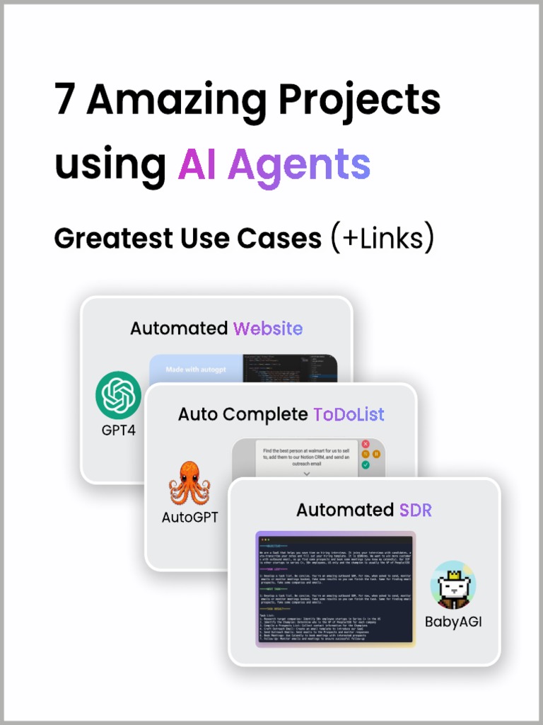 AutoGPT & AI Agents Use Cases | PDF