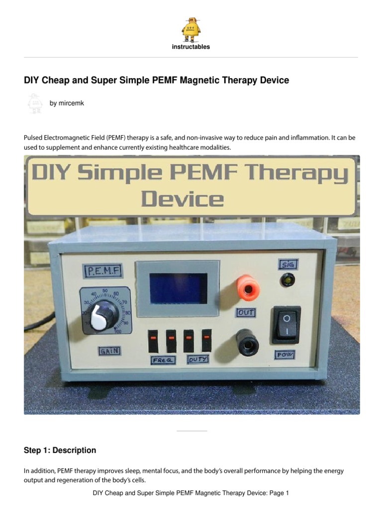 DIY Cheap and Super Simple PEMF Magnetic Therapy D PDF | PDF | Inductor ...
