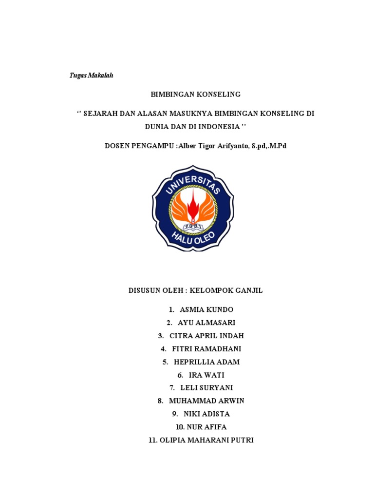 Sejarah Dan Alasan Munculnya Bk Di Indonesia Dan Dunia Pdf