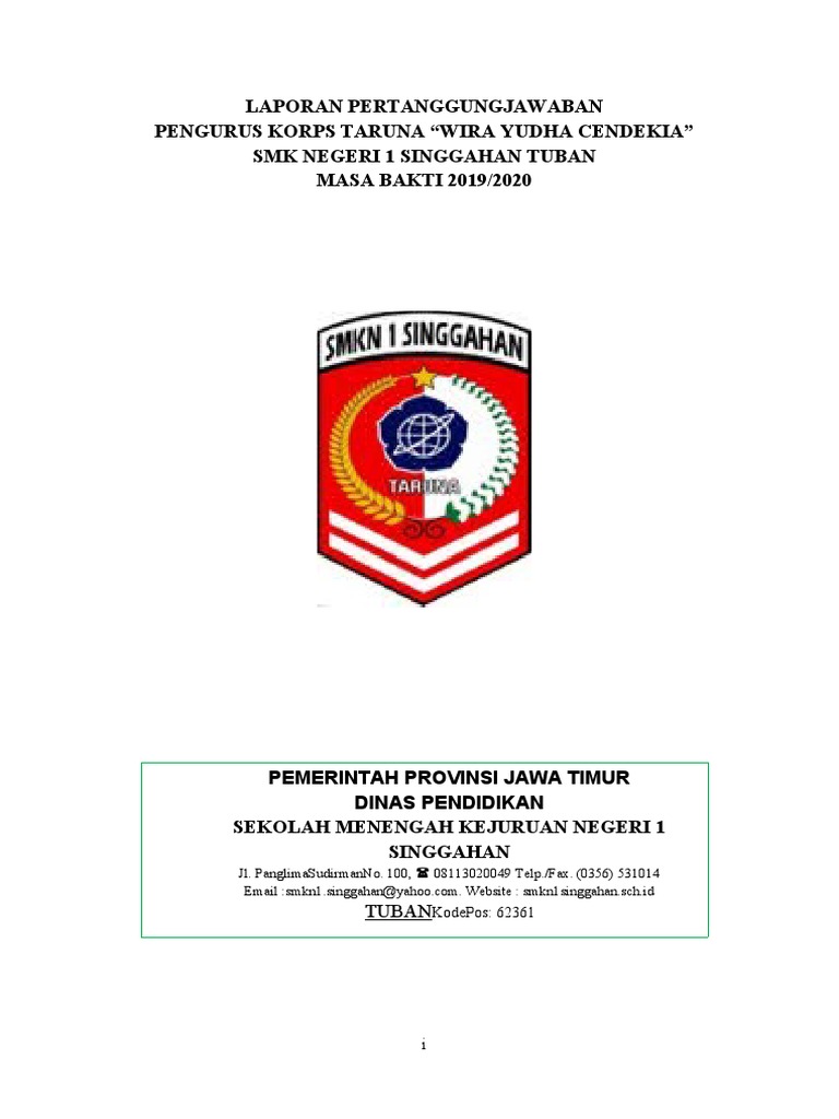 Laporan Pertanggungjawaban Taruna SMK 1 | PDF