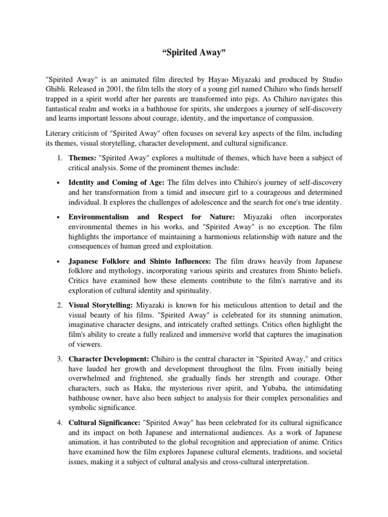 Exploring the Themes, Visual Storytelling, Character Development, and ...