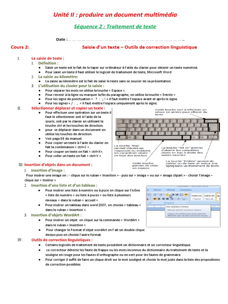 Saisie de texte et correction linguistique | PDF | Clavier d'ordinateur ...