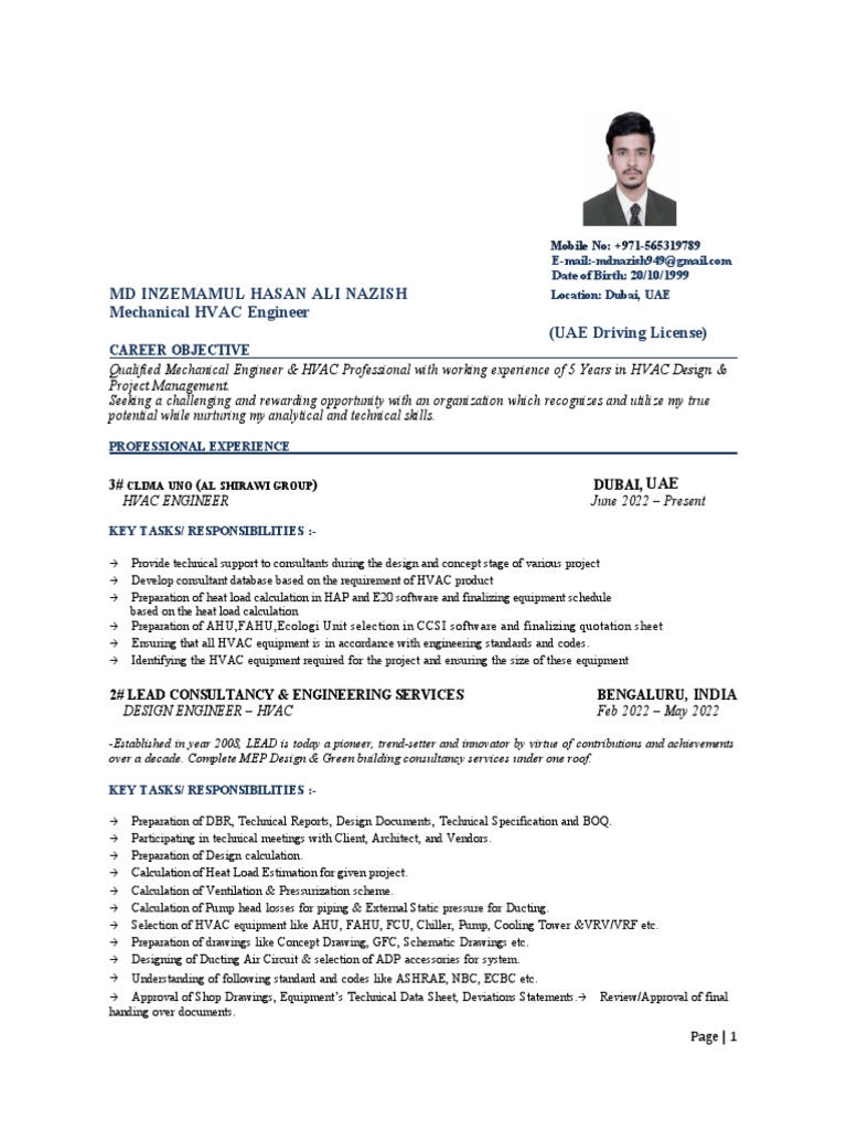 Resume (MD Nazish) PDF | PDF | Building Technology | Engineering